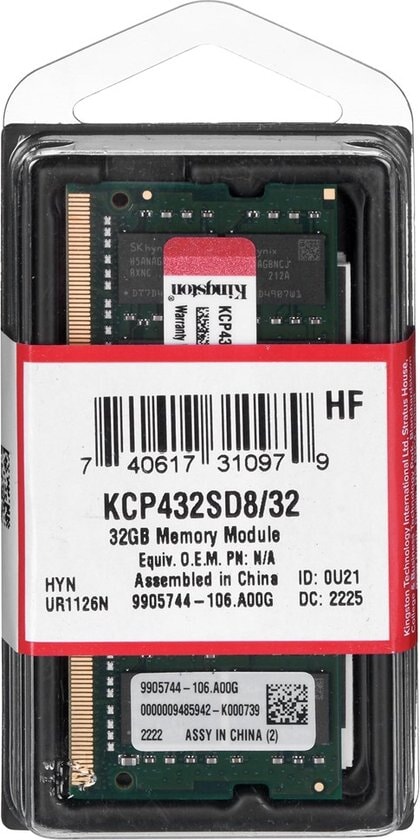 KINGSTON 32GB DDR4 3200MHz SODIMM - PCdeal.no